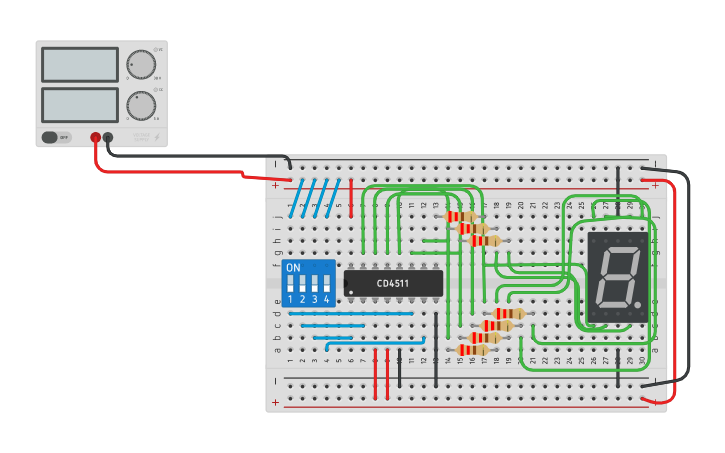 Circuit design CI 4511 - Tinkercad