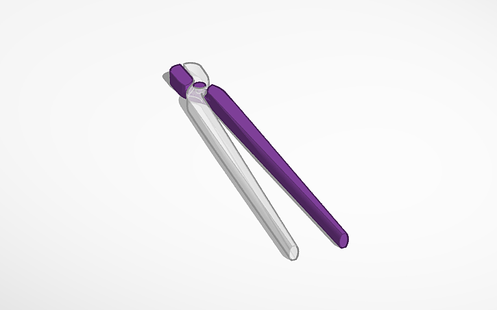 3D design Flat Tongs - Tinkercad