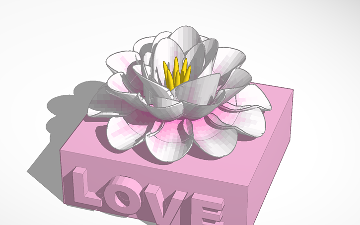 3D design flower - Tinkercad