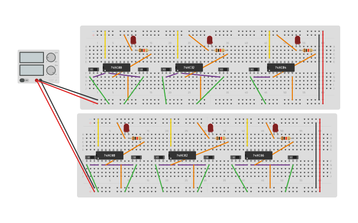 Circuit design Experiment 1 | Tinkercad