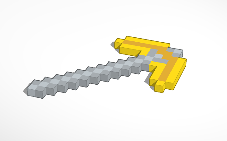 3D design godtanium pickaxe | Tinkercad