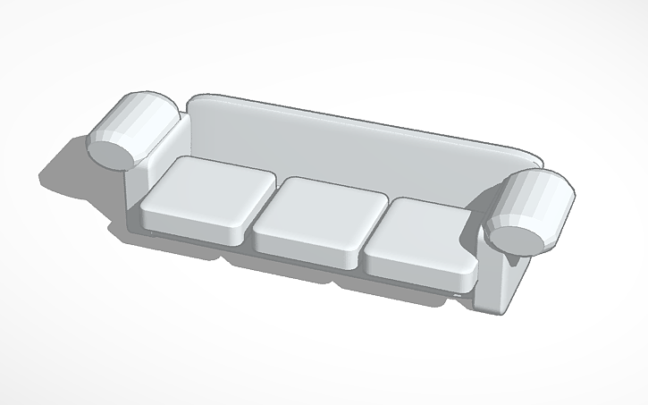 3D design sofa - Tinkercad