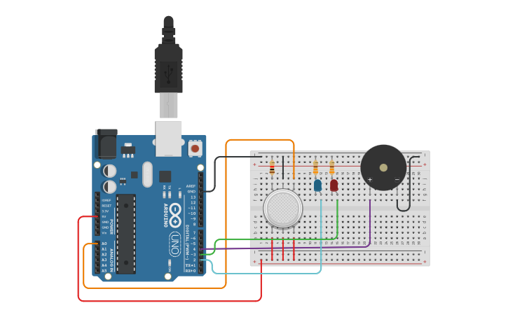 Circuit design Alcoholimetro - Tinkercad