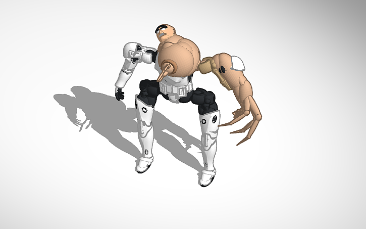 3d Design Flood Infected Clone Articulated Tinkercad