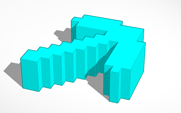 3D design Minecraft Pickaxe | Tinkercad