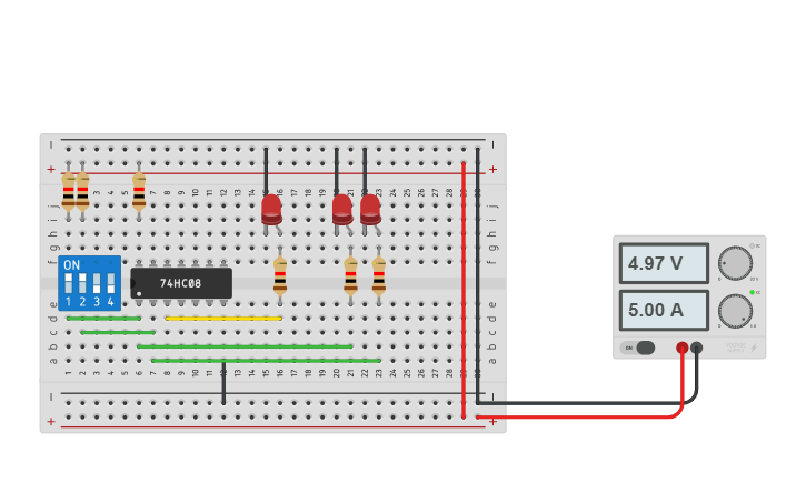 Circuit design AND gate | Tinkercad