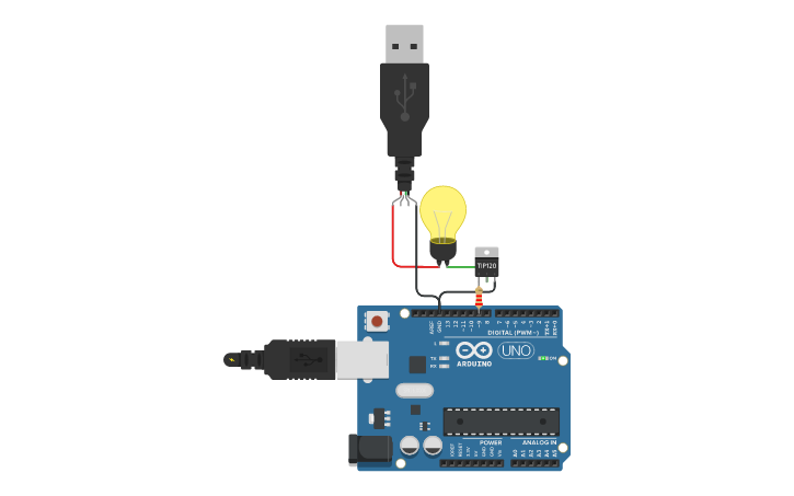 Circuit Design Lanpada Com Arduino Como Iso Con Tip120 Ven Ver Isso Usb Tinkercad 8736