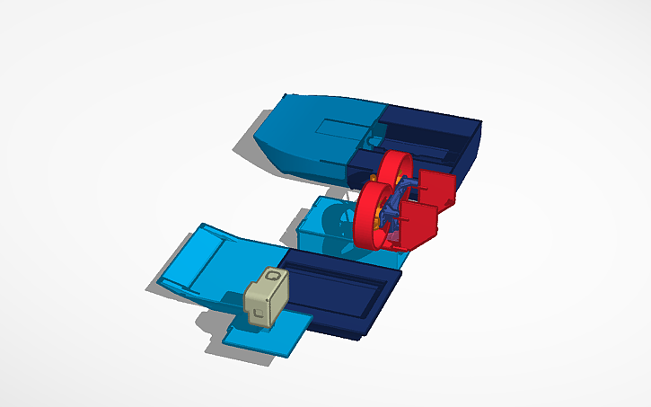 3D design 3 inches airboat-modular-twin-engine - Tinkercad