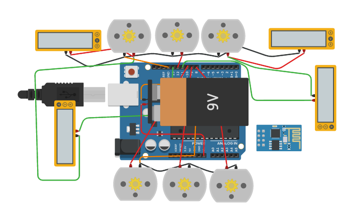 Circuit design Rover - Tinkercad