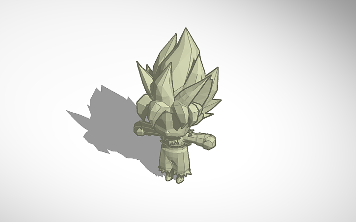 3D design Goku In a werewolf costume - Tinkercad