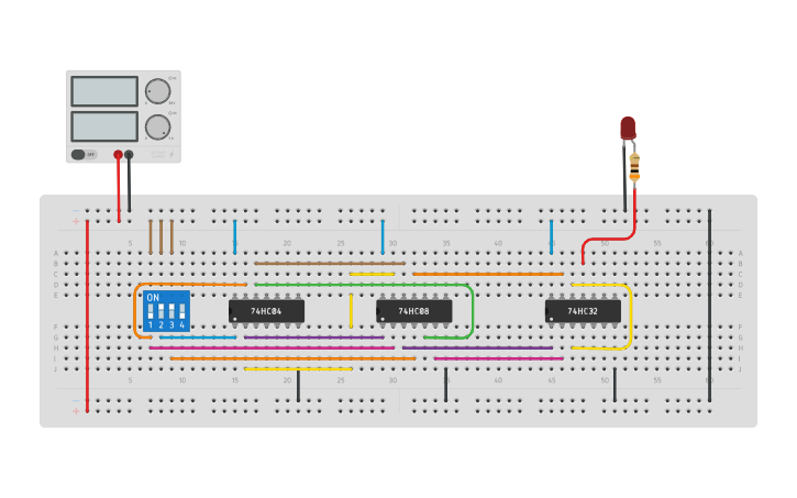 Circuit design EXP 3 - USING SOP | Tinkercad