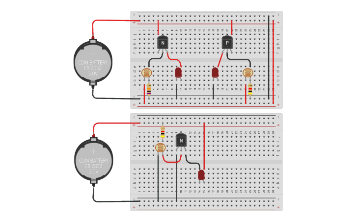Circuit Design Transistores 2 Tinkercad
