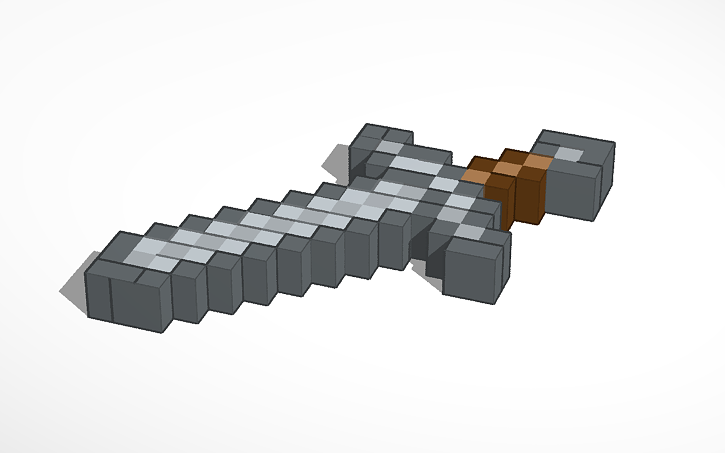 3D design Minecraft Stone Sword - Tinkercad