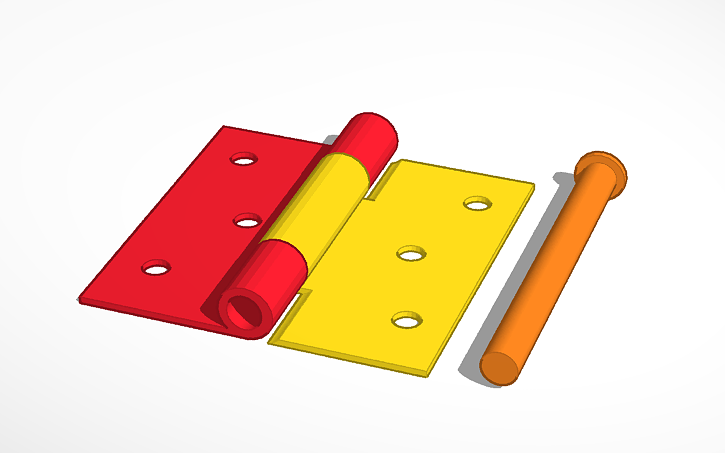 3D design hinge - Tinkercad