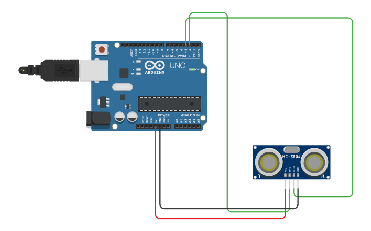 Circuit design Practica 7 Funcionamiento sensor de distancia HCRS04 ... Circuit design Practica 7 Funcionamiento sensor de distancia HCRS04 ...