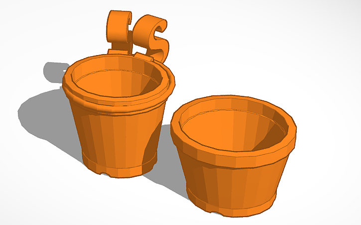 3D design flower pot | Tinkercad