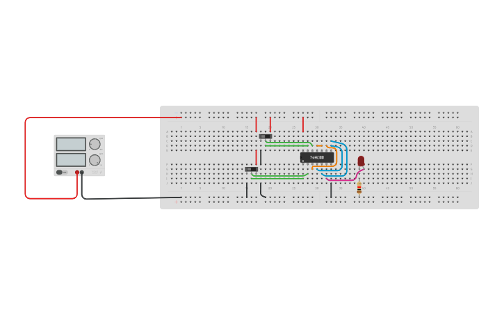 Circuit design Exp 2 NOR GATE | Tinkercad