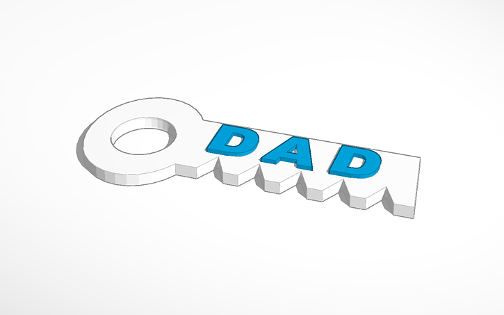 3D design dad key - Tinkercad