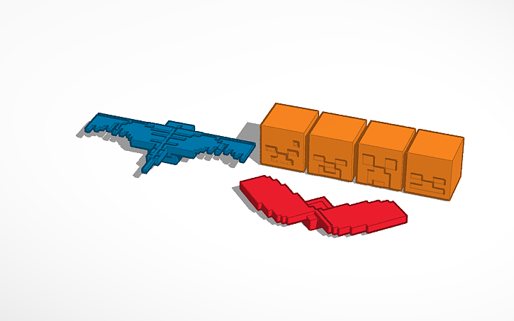 3D design Lego minecraft basic assets - Tinkercad