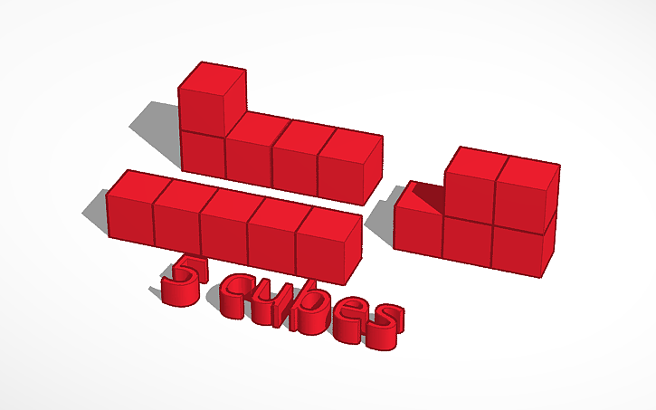 3D design 5 cubes | Tinkercad