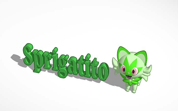 3D design Sprigatito - Tinkercad