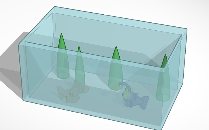 3D design Fish Tank - Tinkercad