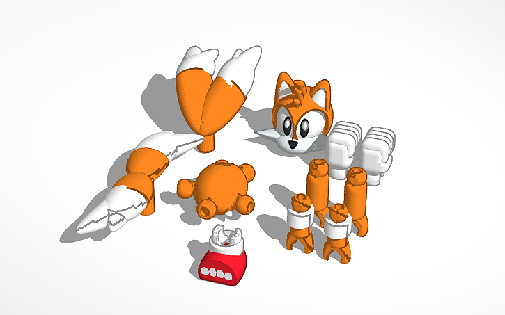 3D design tails - Tinkercad