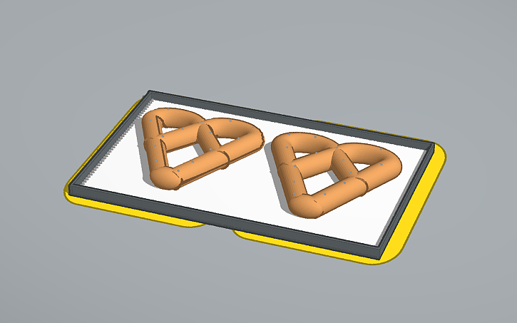 3D design Freshly Baked pretzels - Tinkercad