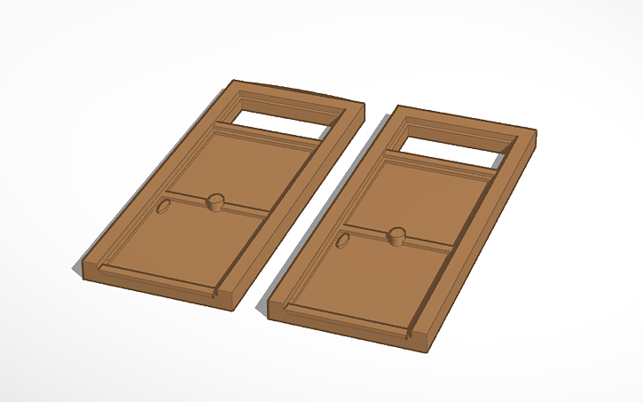 3D design Ho Scale doors - Tinkercad