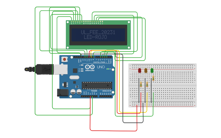 Circuit design FEE - ARDUINO - Tinkercad