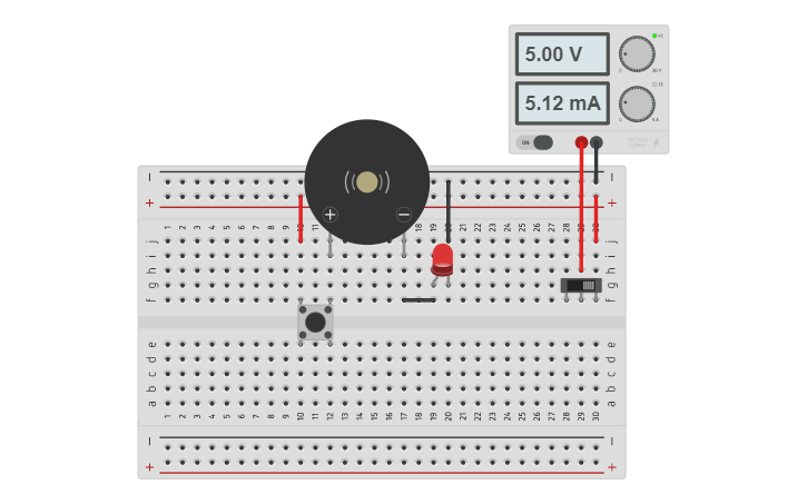 Circuit design Buzz Wire Game - Tinkercad