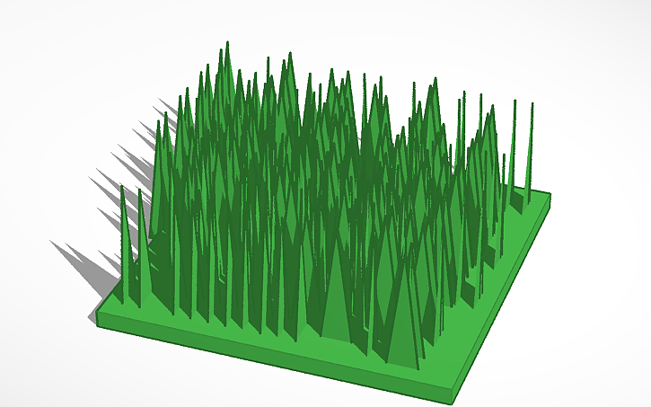 3D design Grass tile - Tinkercad