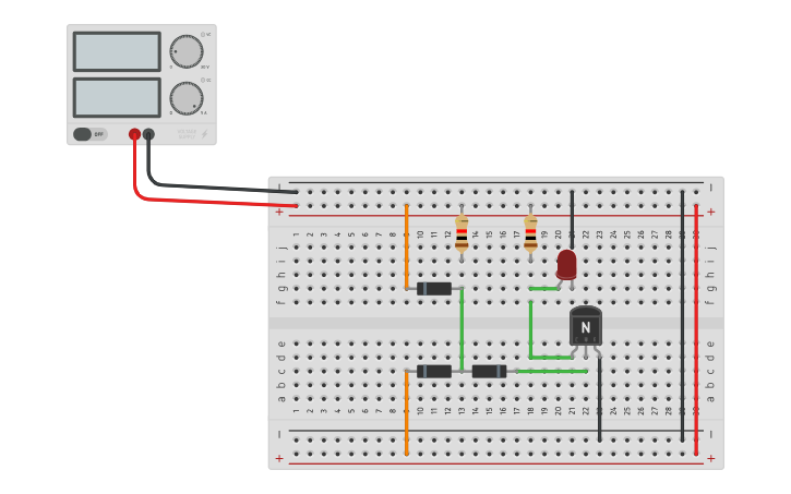 Circuit design DTL NAND GATE - Tinkercad
