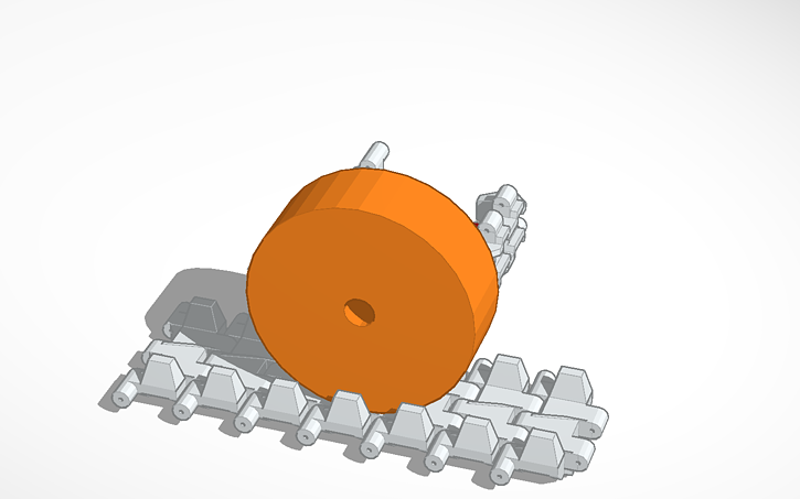3D design parempi kiinteän rattaan telaketju | Tinkercad