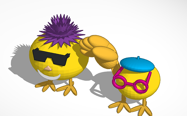 3D design Cool emoji getting beat up by a smarty pants - Tinkercad