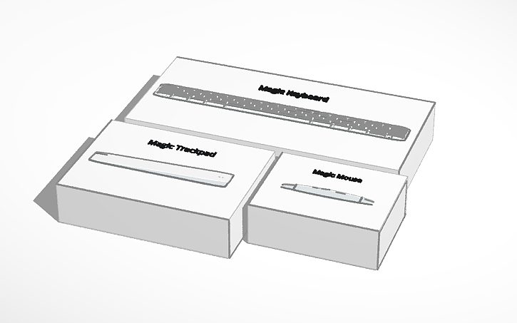 3D design Magic Keyboard & Magic Mouse - Tinkercad