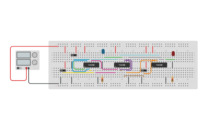 Circuit design Full subtractor NAND gates | Tinkercad