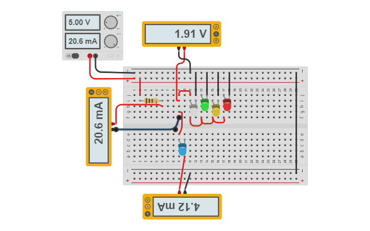 Circuit design led parallelo | Tinkercad
