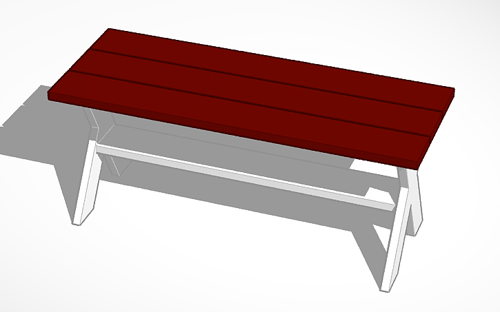 3D design modern table - Tinkercad