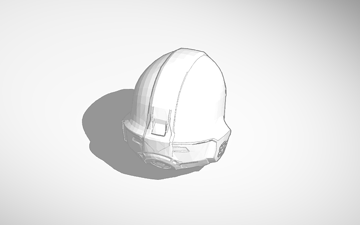 3D design Helldiver's helmet - Tinkercad