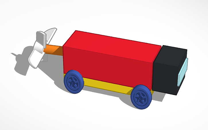3D design dandre contee wind power car design | Tinkercad