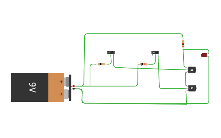 Circuit design BJT- NAND Gate - Tinkercad