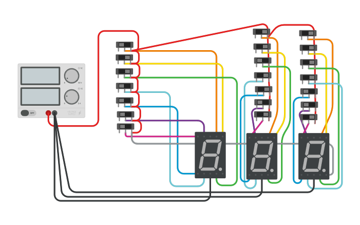 Circuit Design 3 Digit 7 Segment Display Simulator Tinkercad