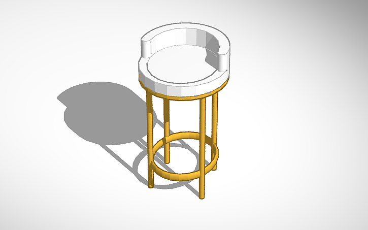 3D design Chloe Contemporary Counter Height Barstools - Tinkercad