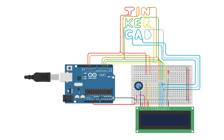 Circuit Design Copy Of Arduino Lcd With Tinkercad Wires Tinkercad 5700
