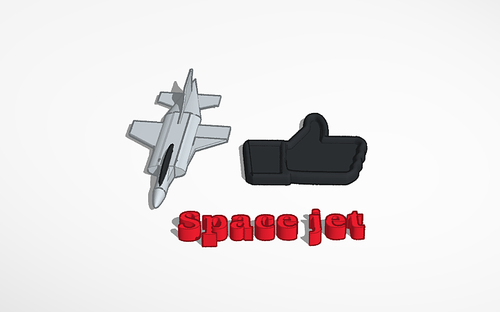 3D design Challenge make a space jet with out copying. - Tinkercad