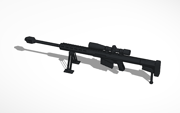 3d Design Barrett Model 82a1m Tinkercad