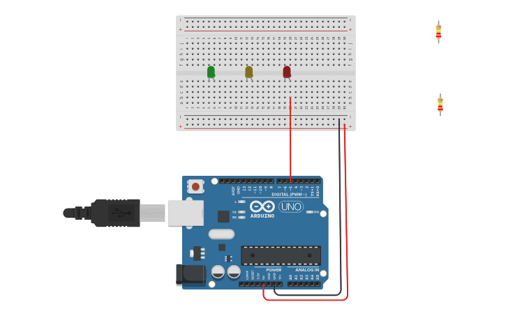 Circuit design Semaforo Arduino Appp | Tinkercad