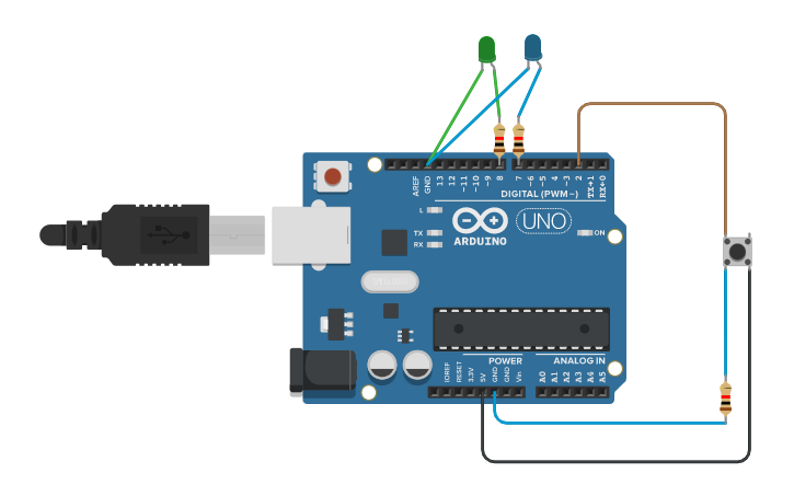 Circuit design LED intermitente | Tinkercad