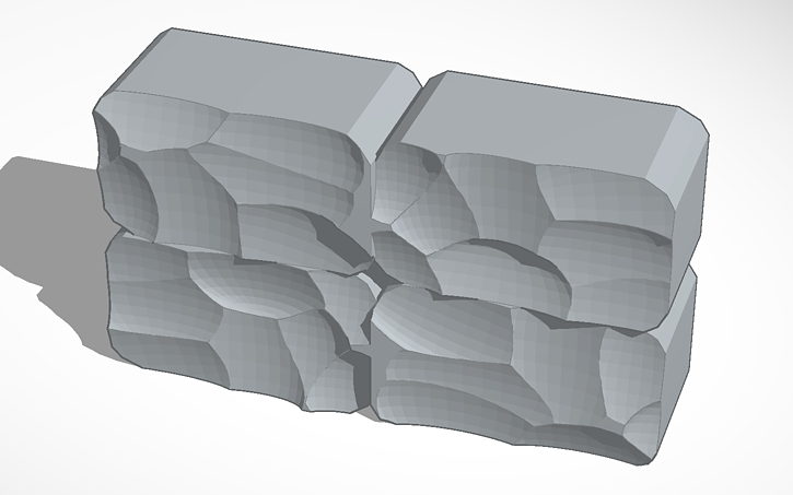 3D design Rusticated Stone Bricks - Tinkercad